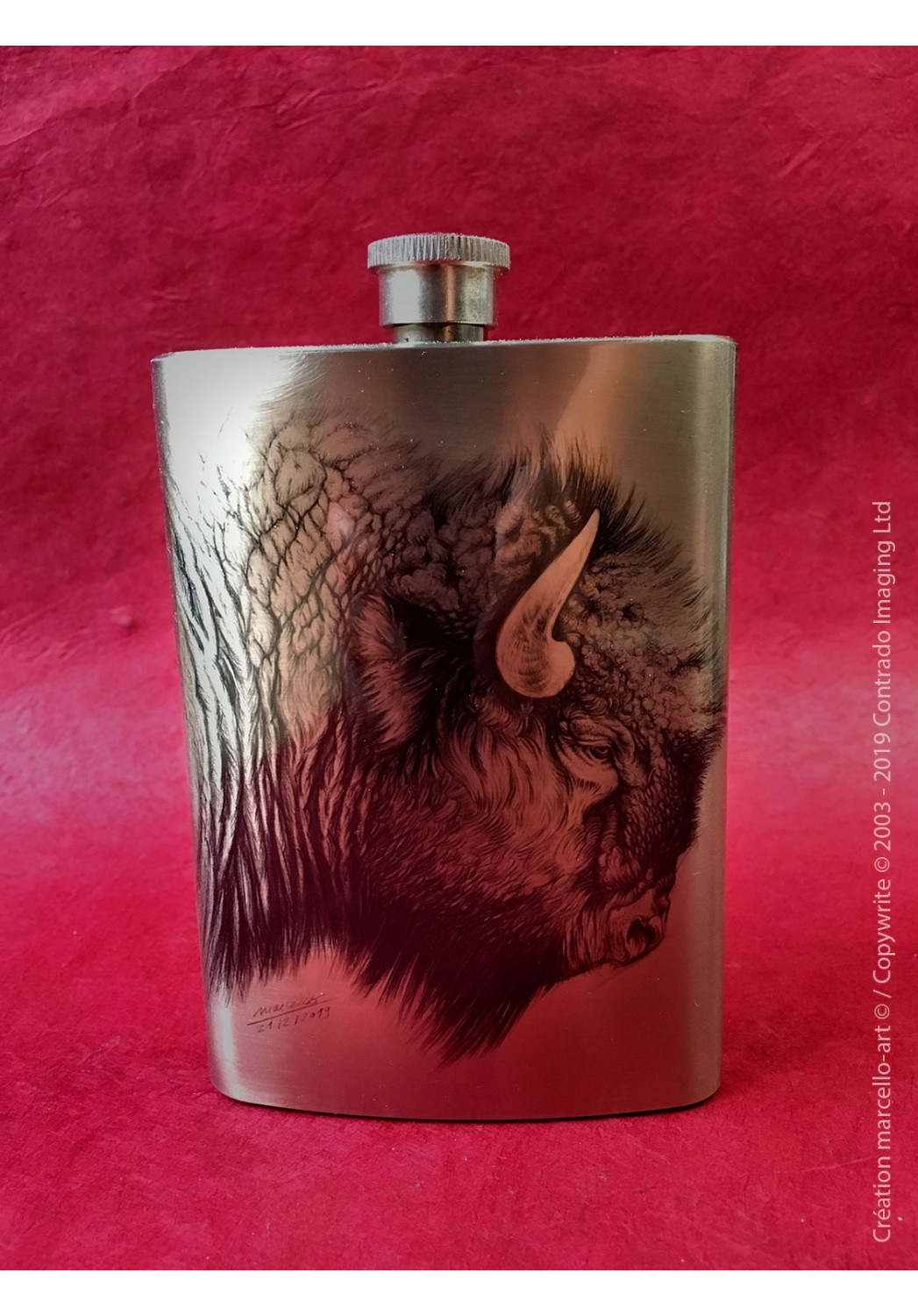 Marcello-art : Flasque 25 loup