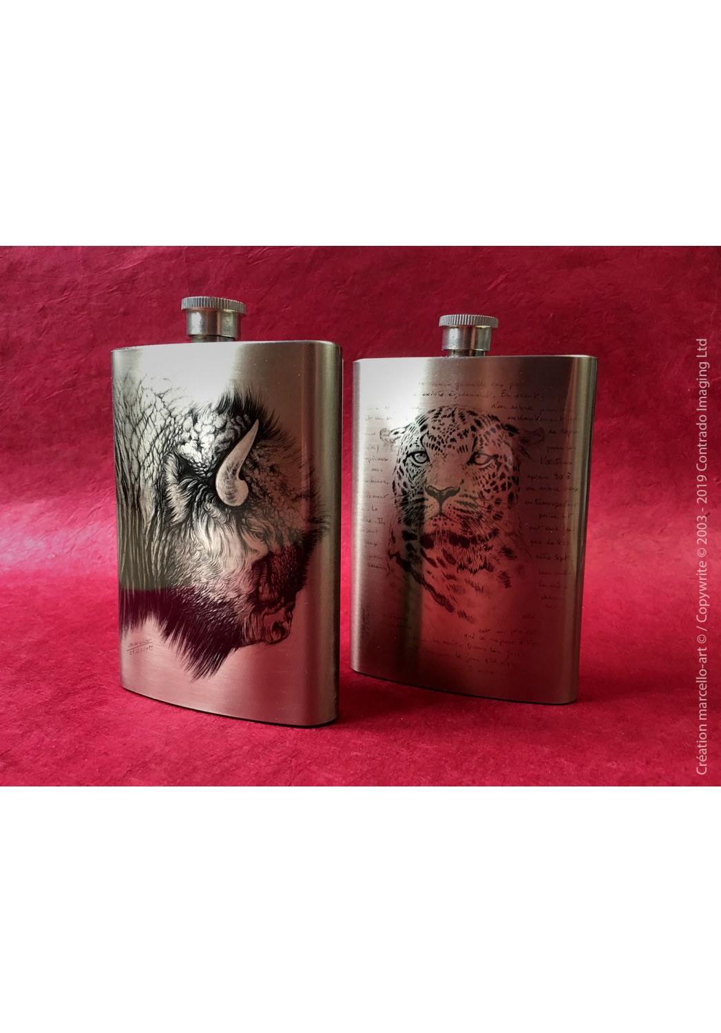 Marcello-art : Flasque 25 loup