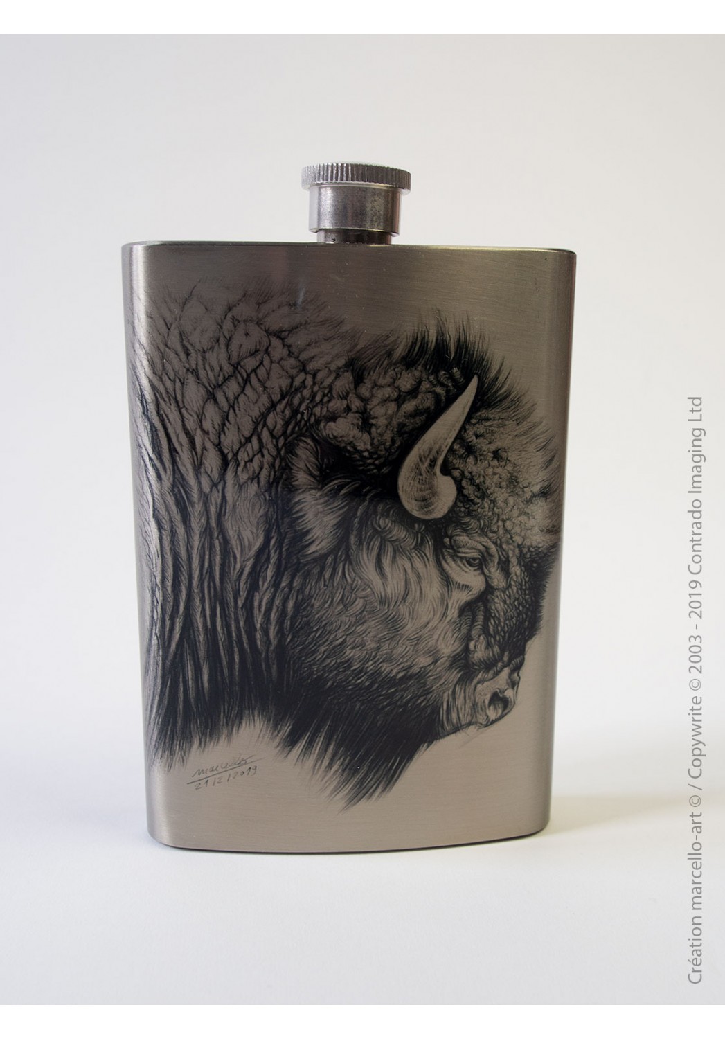 Marcello-art : Flasque 25 loup